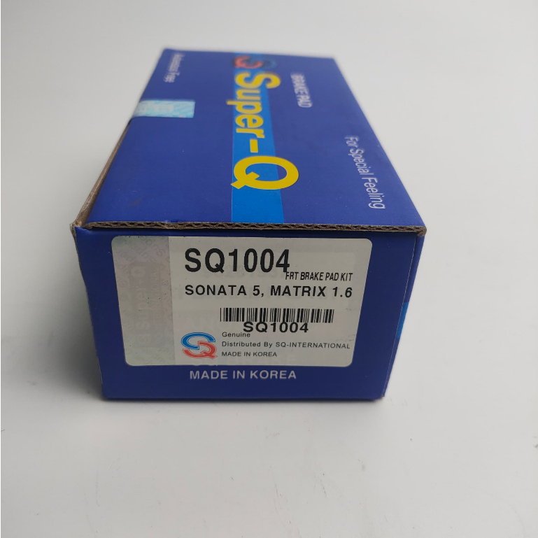 FRONT DISC BRAKE PAD HYUNDAI SONATA EF / MATRIX 1.6 / ELANTRA XD / COUPE > SQ-1004 (SUPER-Q ...