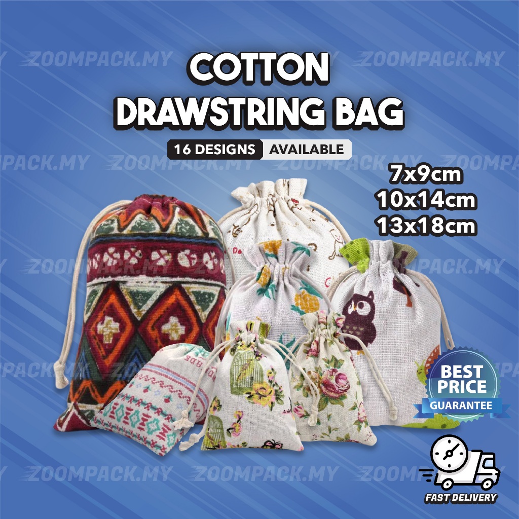 ZoomPack Cotton Drawstring Bag Art Style Pouch Bag Jute Bag Jewellery ...