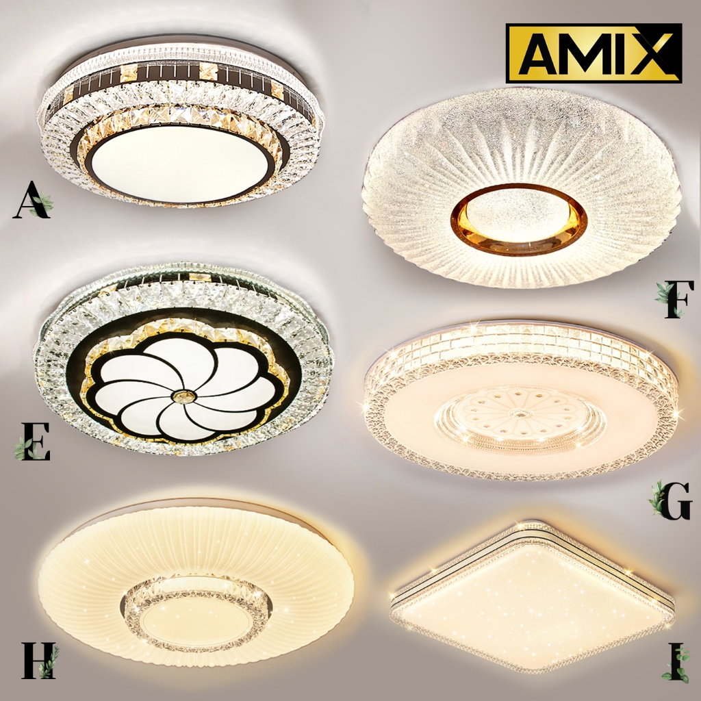 MODERN CRYSTAL LED 3 COLOR LED 500MM HIGH BRIGHTNESS 96W Ceiling Light ...