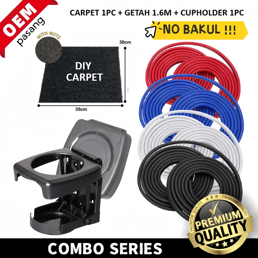 Universal Set 3 in 1 Carpet + Getah 1.6M + Cup Holder Raga Bakul Motor ...