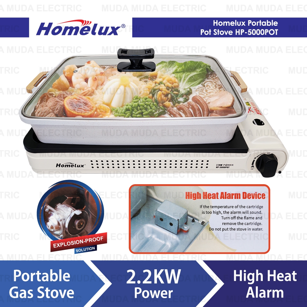 Homelux Portable Grill / Pot Gas Stove Camping BBQ Hotpot Dapur Gas HP ...