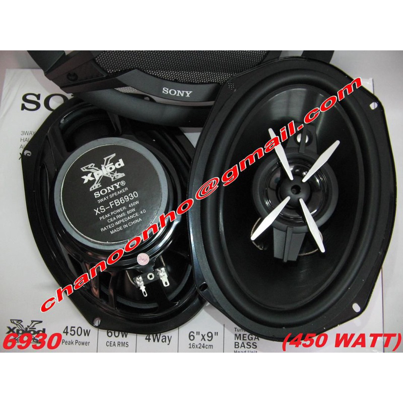 SONY 6x9 XS-GTF6930 ★ SONY X-PLOD ★ 3-Way COAXIAL SPEAKER 450 WATTS Power CAR Audio System ...