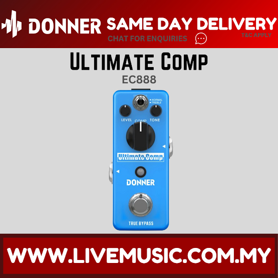 Donner Ultimate Compressor Pedal Filter Effect with Normal and Treble Compression | Shopee Malaysia