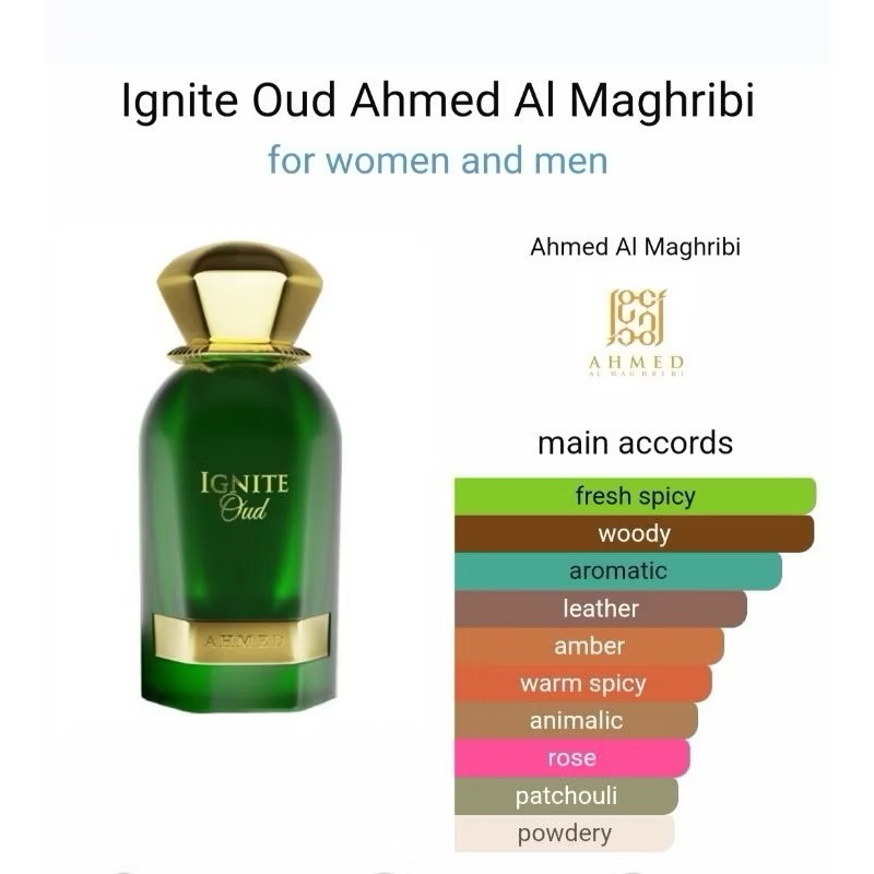 Ignite Oud by Ahmed (60ml) Al Maghribi is a fragrance for women and men ...