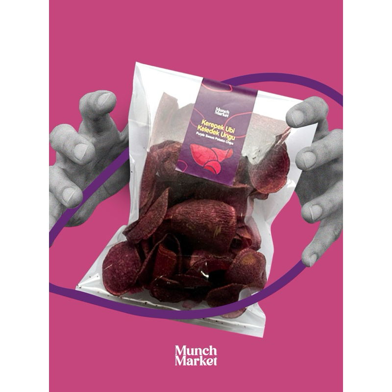 Munch Market Purple Sweet Potato Chips 450g (Family Pack) | Shopee Malaysia