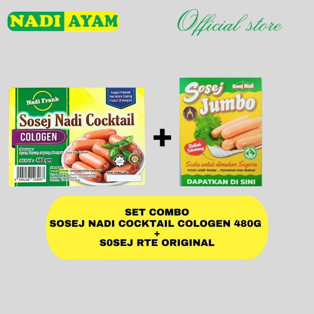 SET COMBO SOSEJ NADI COCKTAIL 480G + SOSEJ RTE ORIGINAL/HOT&SPICY ...