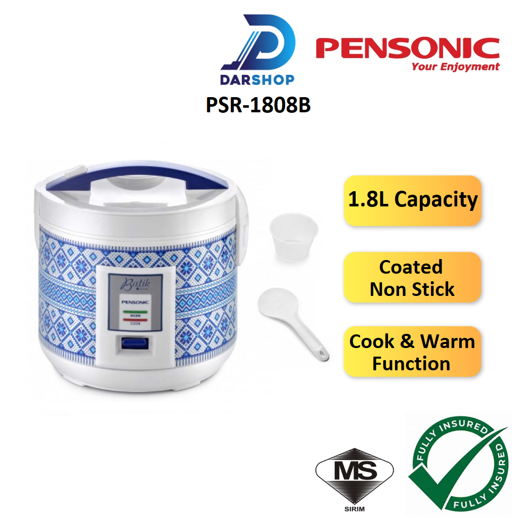 Pensonic Batik Series Jar Rice Cooker With Food Steamer Tray Periuk ...