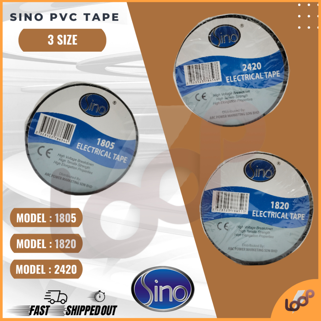 SINO PVC TAPE / ELECTRICAL PVC TAPE (INSULATING ELECTRICAL TAPE / PITA ...