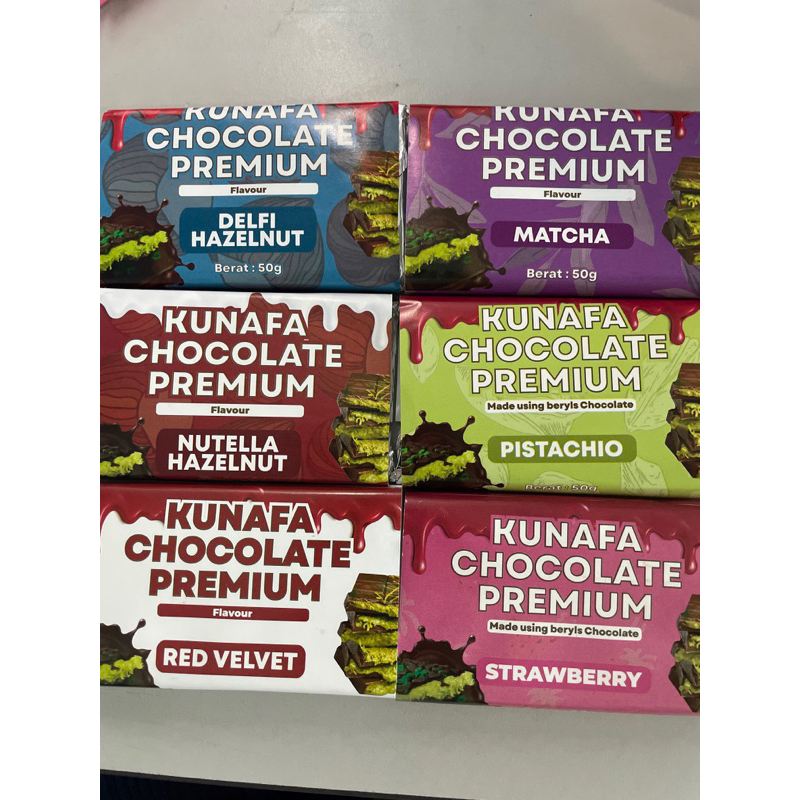 kunafa dubai 6 mix flavour ( delfi , matcha , , Nutella , pistachio ...