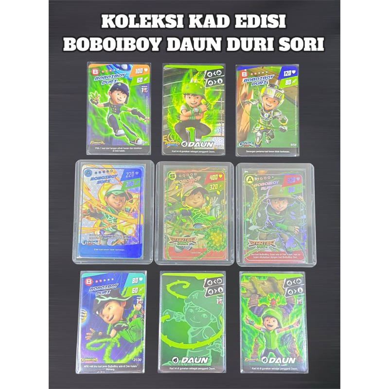 MONSTA BOBOIBOY GALAXY CARD EDISI BOBOIBOY DAUN DURI SORI COLLECTOR ...