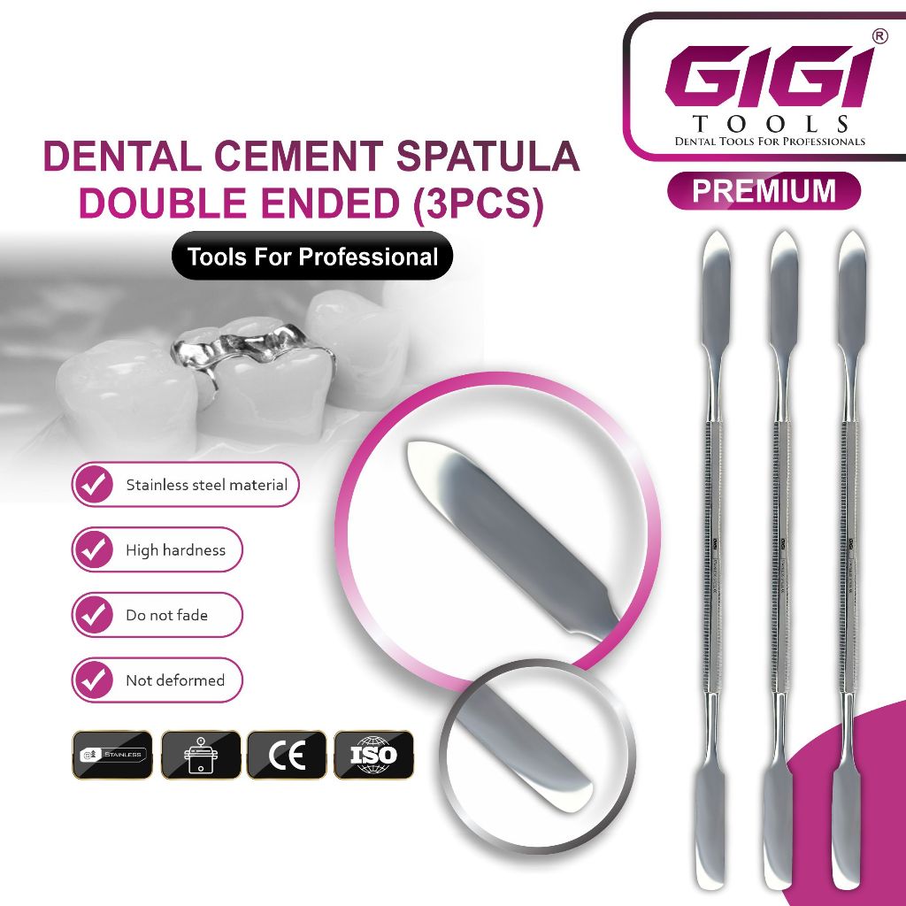 GIGI Tools Dental Cement Spatula 3Pcs Mixing Lab Restorative Double ...