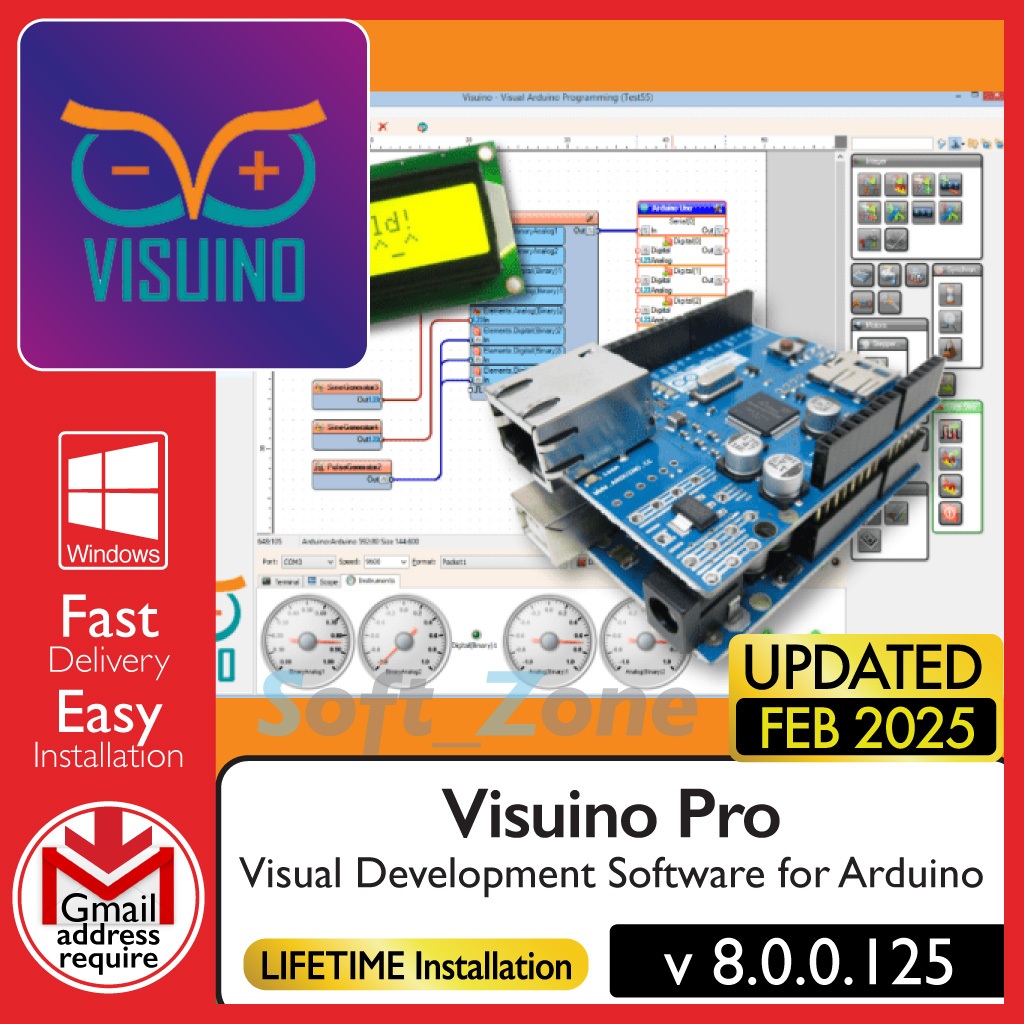 Visuino Pro 8.0.0.125 - Visual Development Software for Arduino | Windows - SOFTWARE | Shopee ...