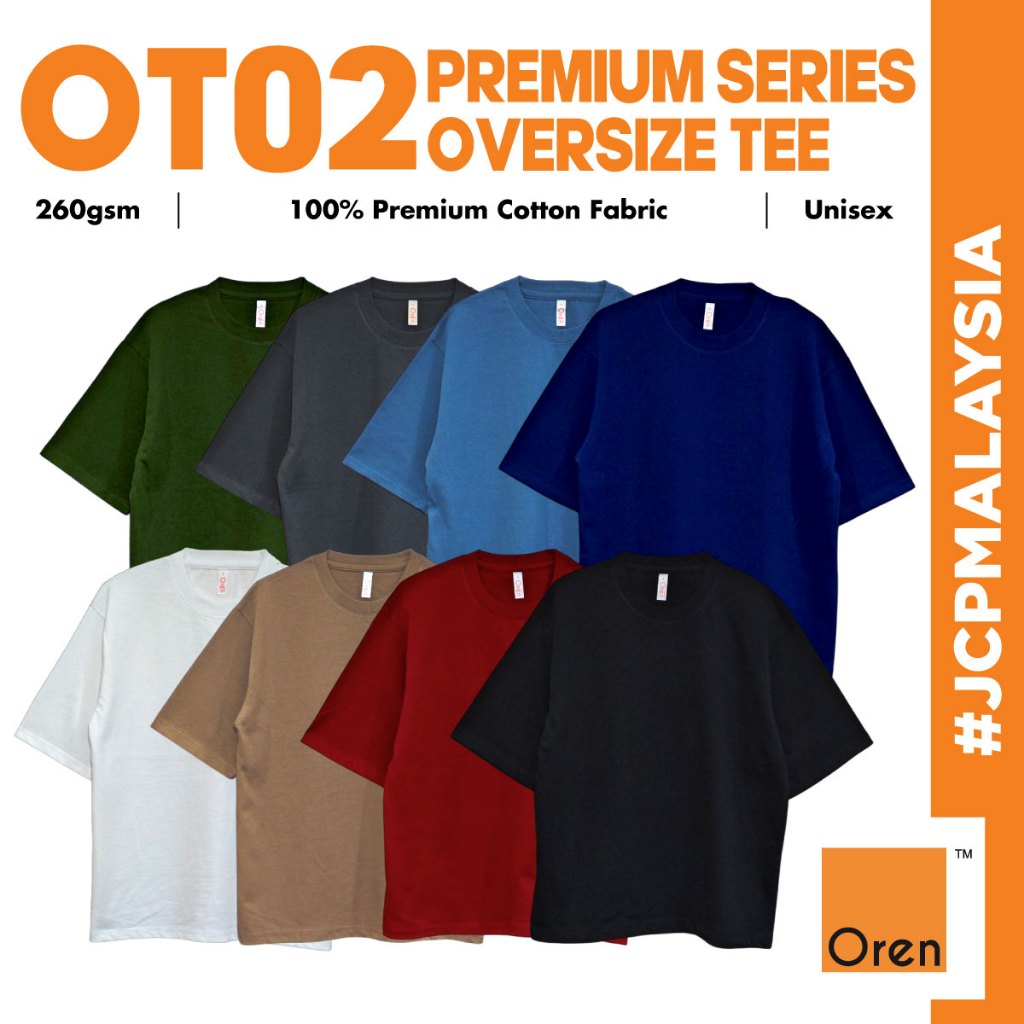 JCP x OREN SPORT New Premium Oversized Cotton T-Shirt Unisex 260gsm ...