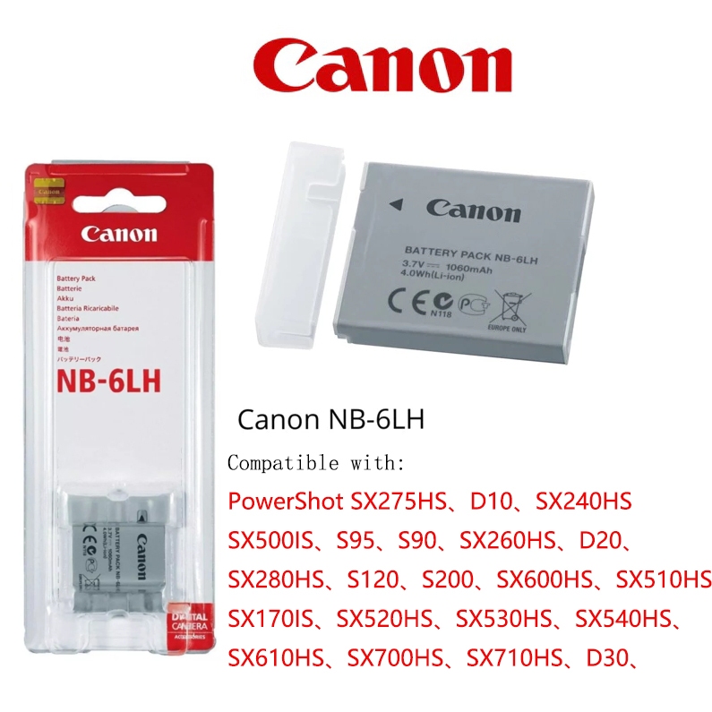 Canon NB6LH NB-6LH lithium ion Battery rechargeable canon Powershot Ixus NB6L battery | Shopee ...