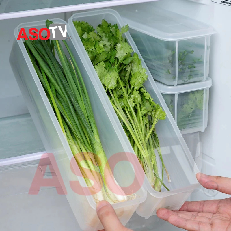 ASOTV® Fridge Storage Box Long Container With Lid Peti Sejuk Bekas ...