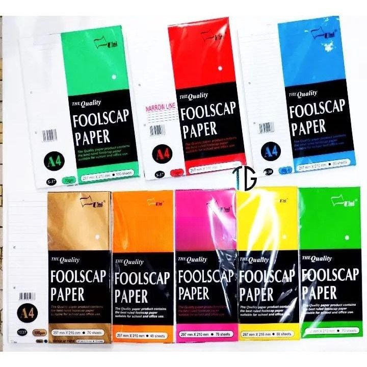 Uni Quality Foolscap Paper/Exam Sheet/Kertas Kajang A4/Exam pad 作文纸/单线纸 ...