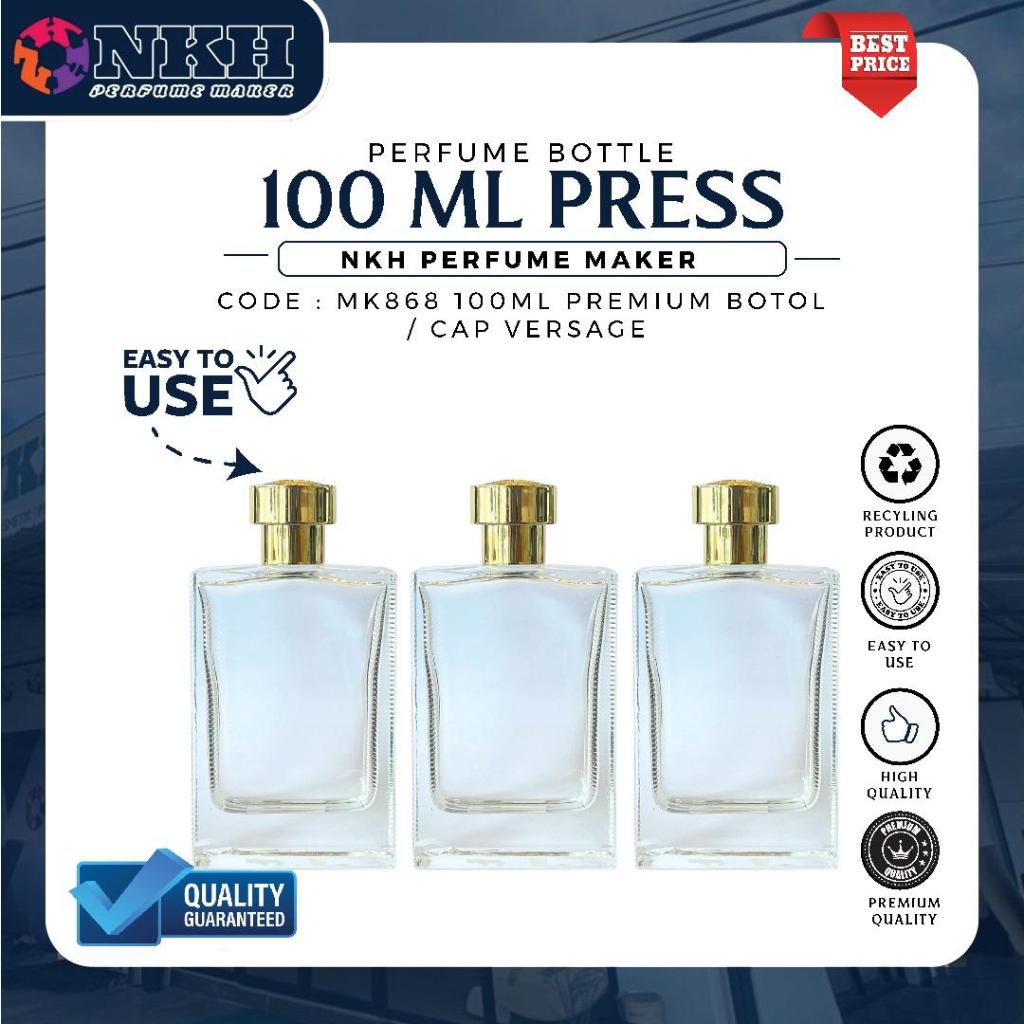 [1PCS] BOTOL KOSONG MINYAK WANGI 100ML PREMIUM PRESS CAP VERSACE (MK868) | Shopee Malaysia