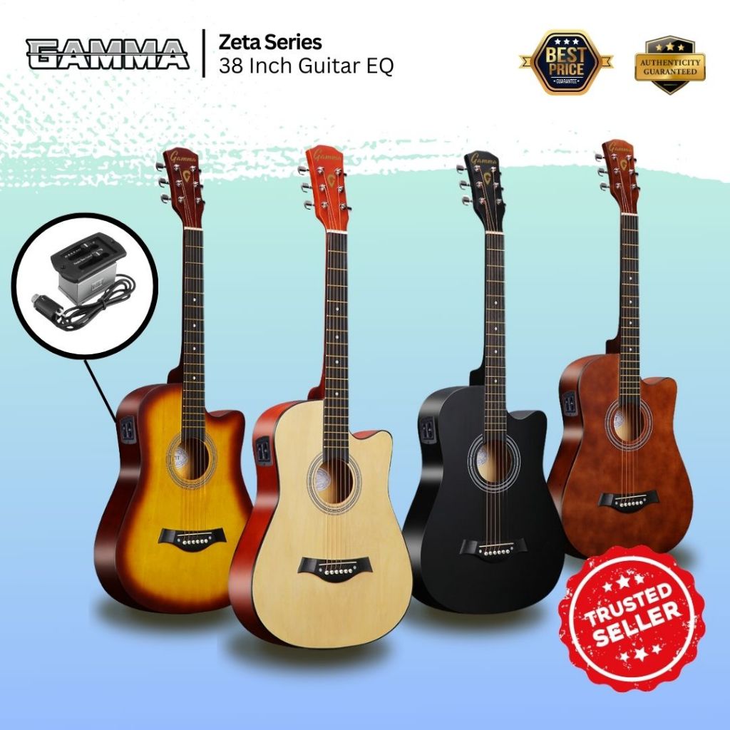 ZETA Series 38 inch Semi Acoustic Guitar with 2 band EQ / Pick Up ...