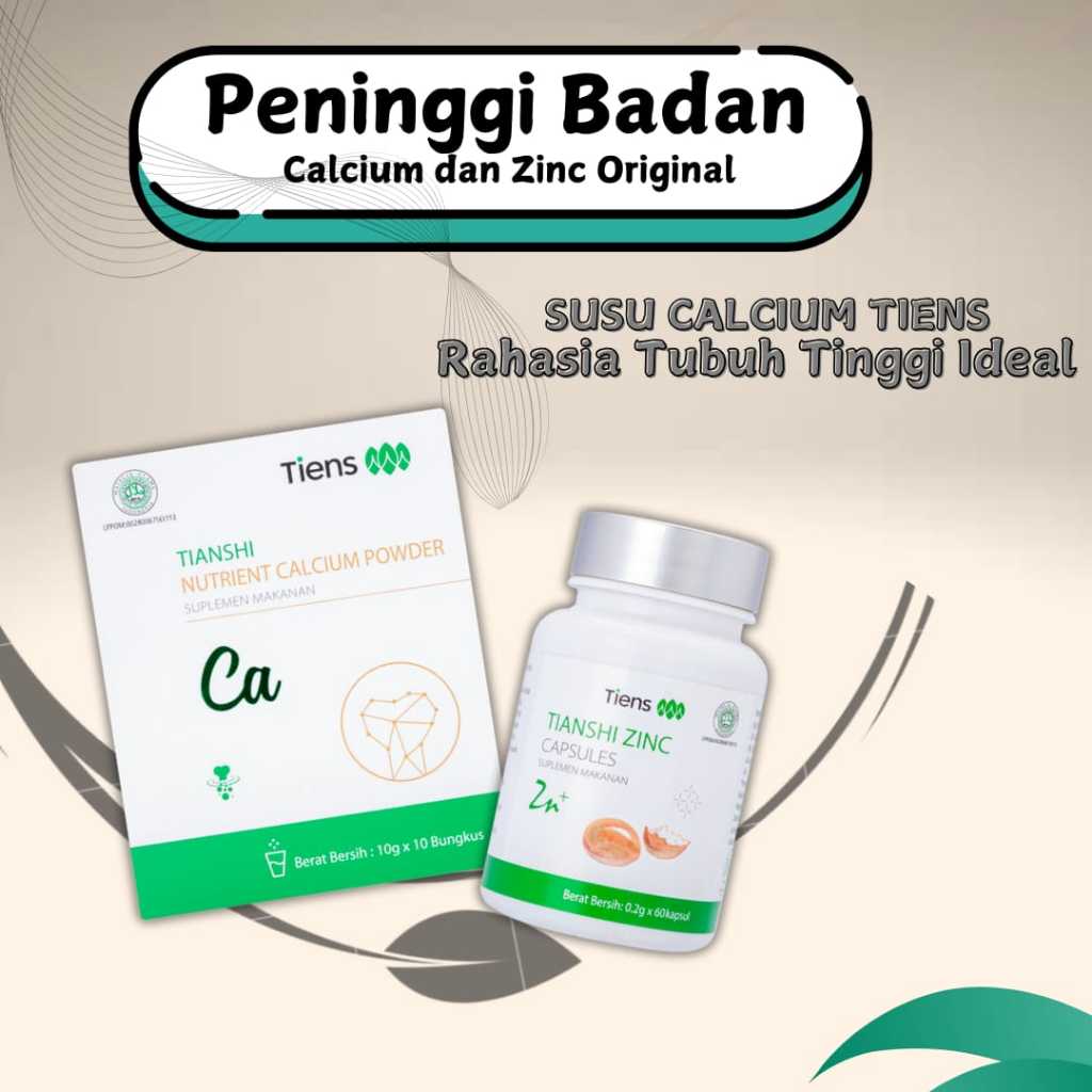 Ubat Tinggi Badan Calcium & Zinc Peninggi Badan Height Supplement Susu ...