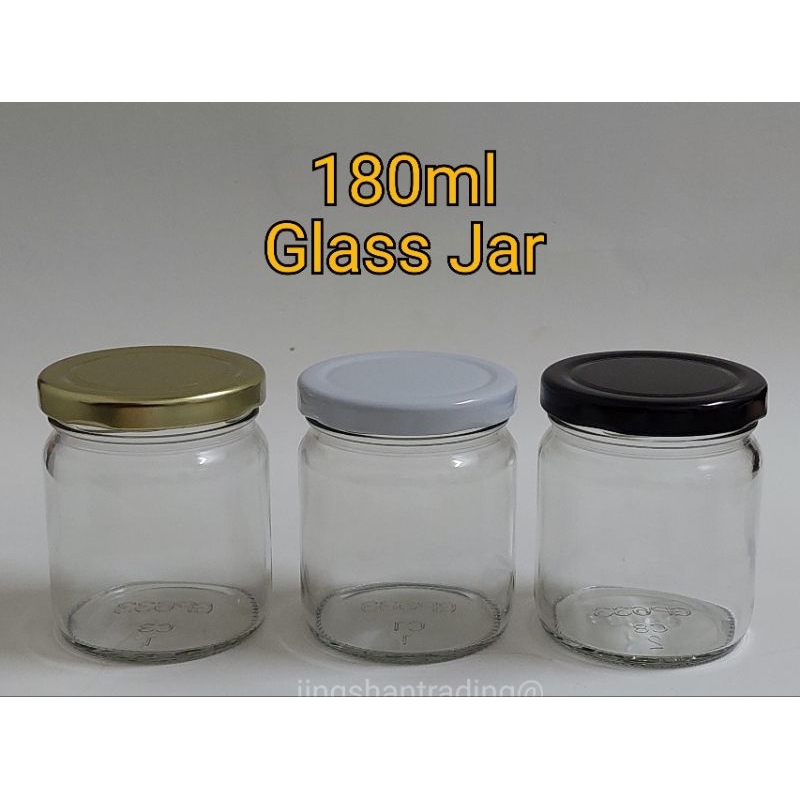 180ml Round glass jar /botol kaca sambal/bekas kaca/balang kaca ...