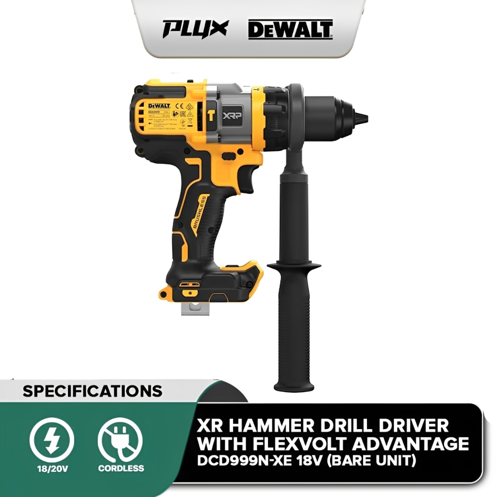 Dewalt XR XRP Hammer Drill Driver With Flexvolt Advantage Bare Unit (18V) DCD999N-XE | Shopee ...