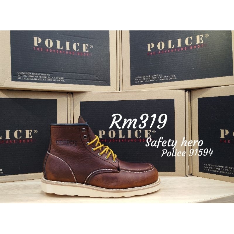 Police 91594 - K78｜original police｜ 5 inch mid cut ｜kulit asli ｜Steel ...