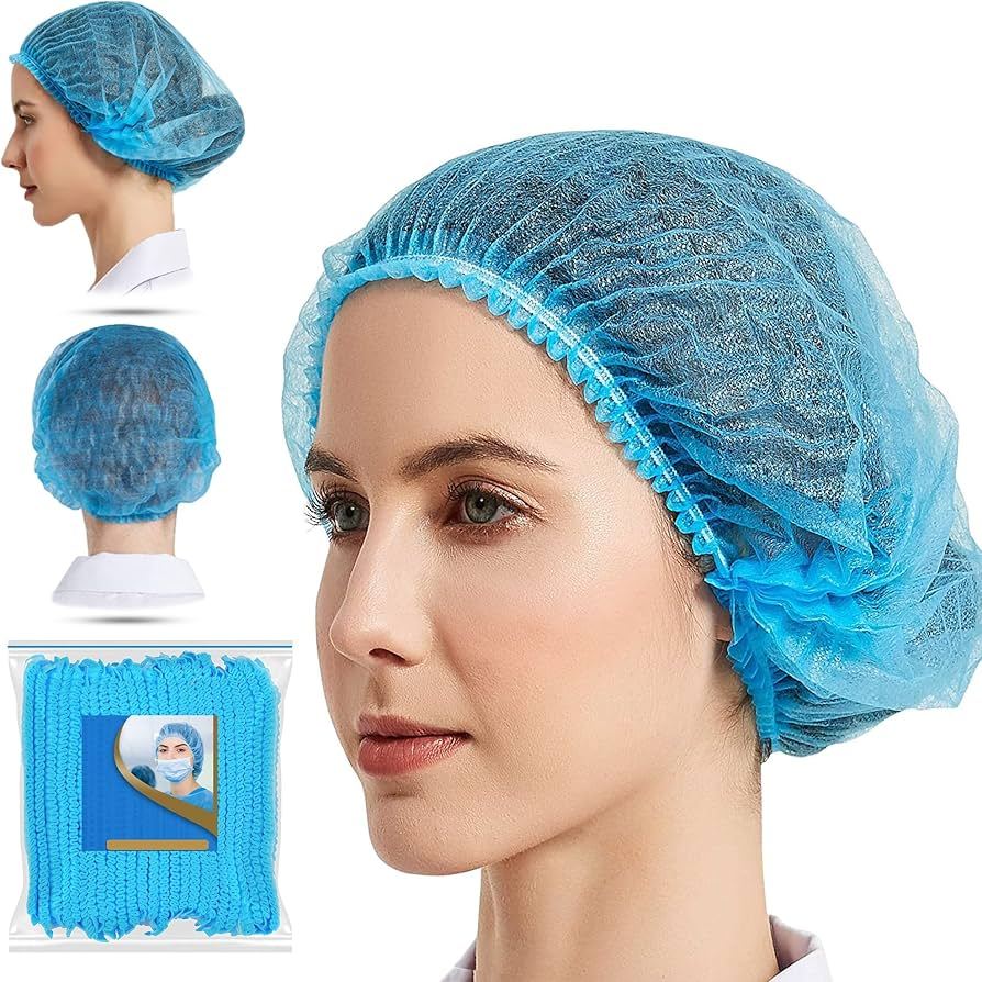 Disposable Hygiene Non-Woven Hair Net Double Elastic 21" Hair Cover ...