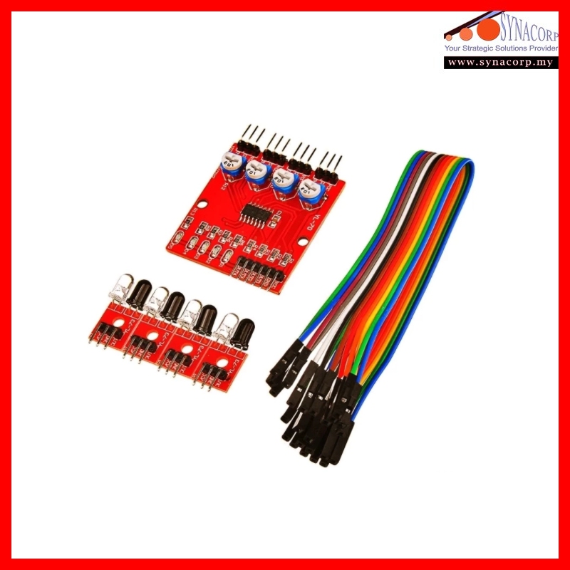 4 Ways Infrared Tracking Line Following Module Sensor for Arduino ...