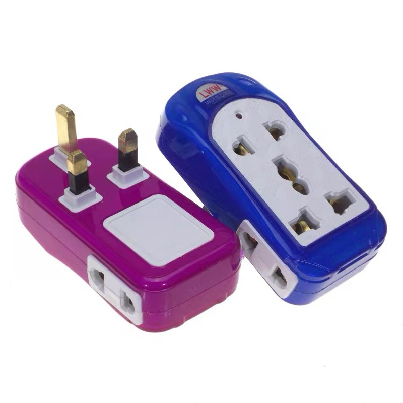 Multi hole British standard universal conversion plug one to four UK ...