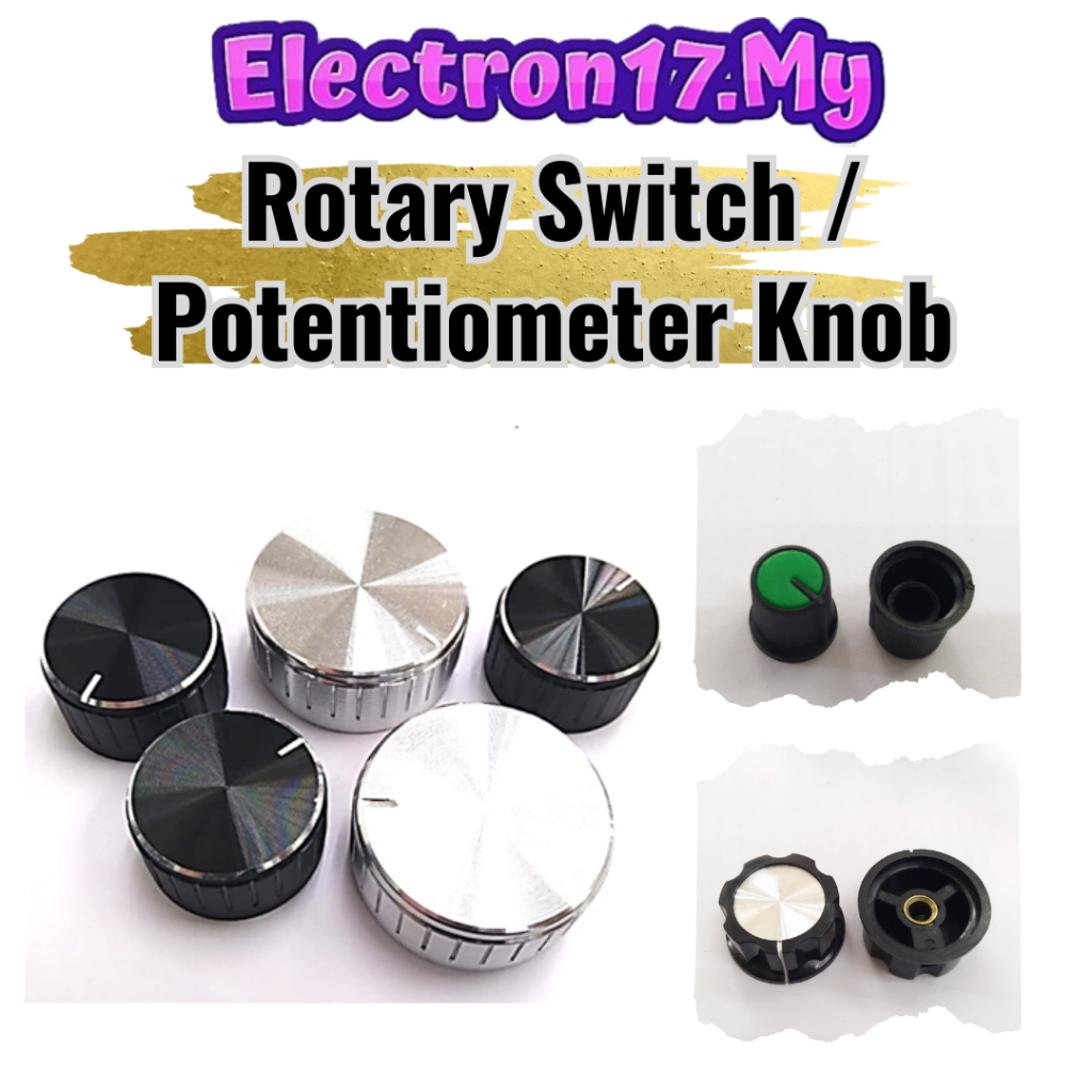 Knobs Variable Resistor Rotary Potentiometer VR Knob Round Shaft ...