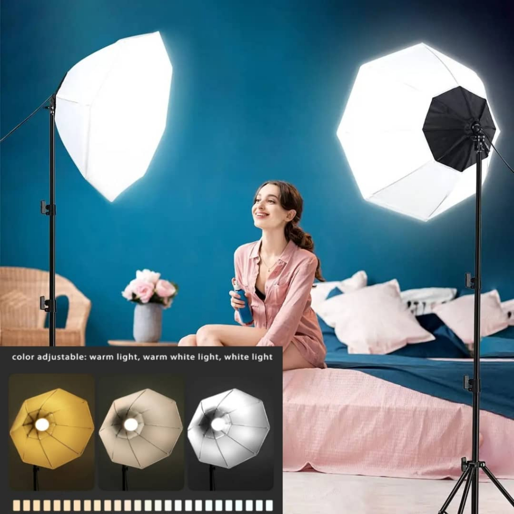 Octagon Softbox Kit 3 Color Lampu Studio Softbox Professional Shooting ...