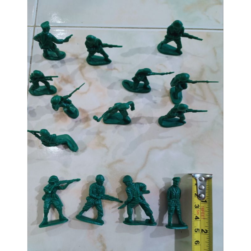 Plastic Army toys military playset (GREEN ONLY) 5 cm mainan askar hijau ...