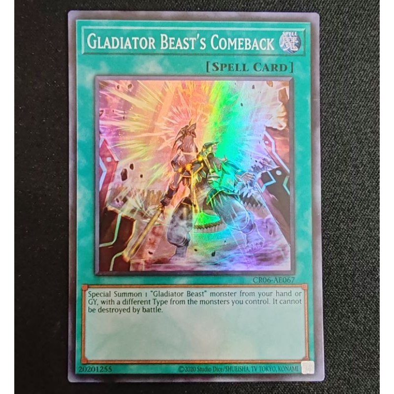 YUGIOH CR06-AE067 Gladiator Beast's Comeback[SR] | Shopee Malaysia