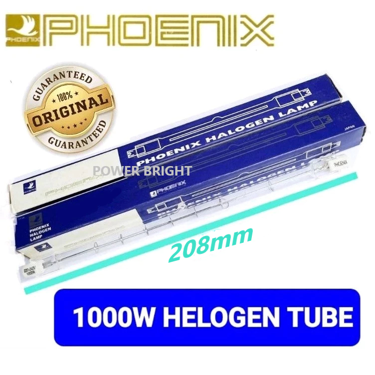 SUN LIGHT FITTING 1000W / PHOENIX 1000W HALOGEN TUBE 208mm | Shopee ...