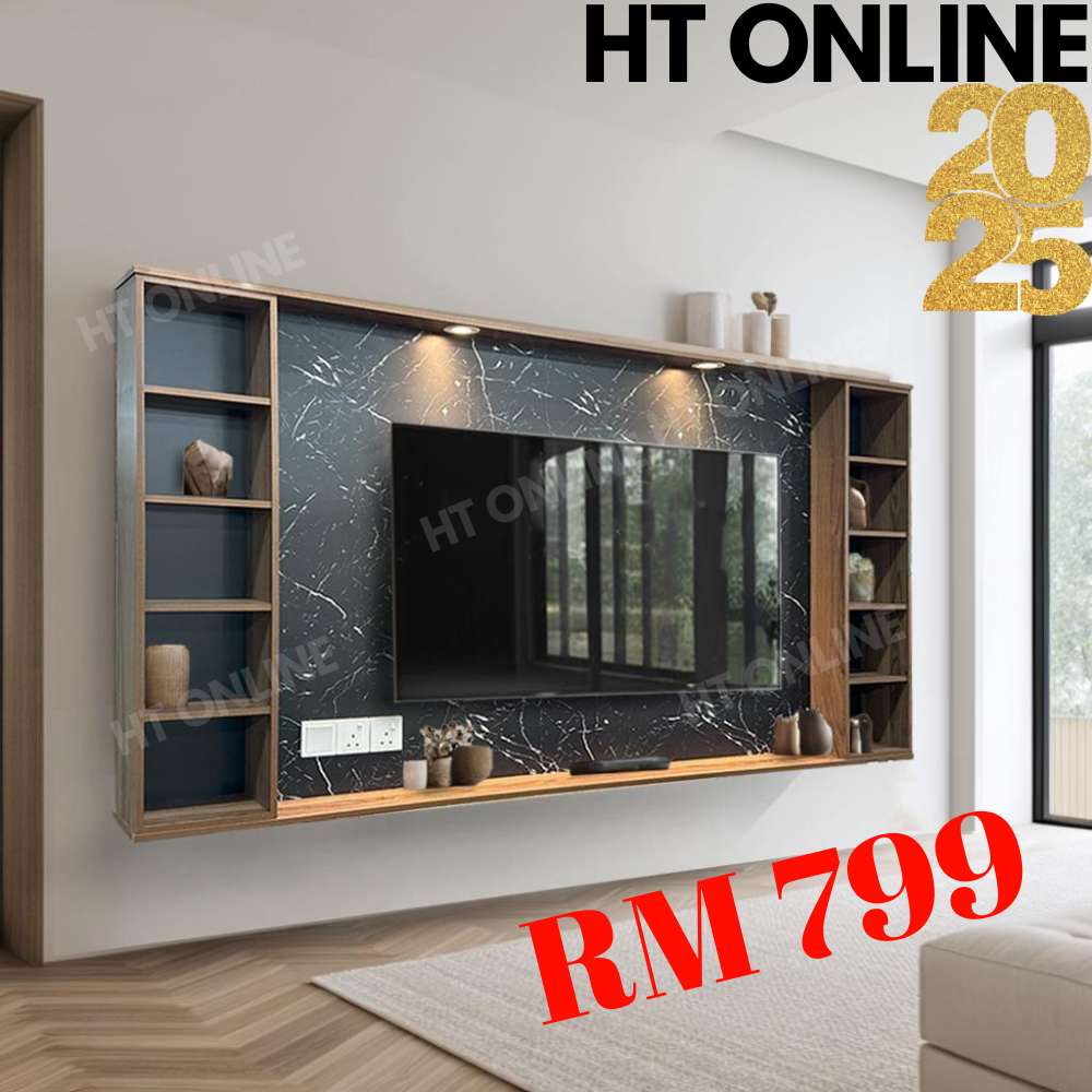 HT ONLINE 8ft TV Cabinet / Wall Mounted Tv Cabinet / Hall Cabinet ...