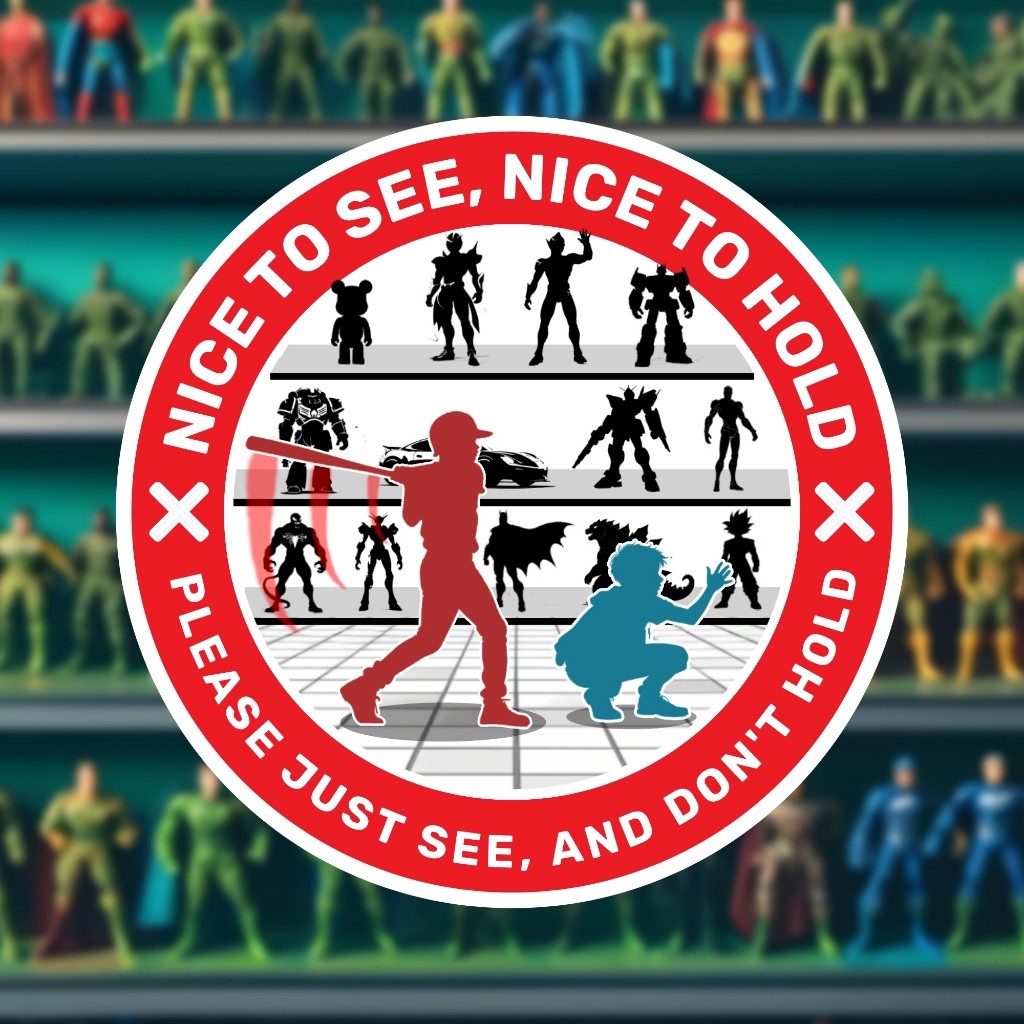 Collectors' Sticker Danger Warning Nice To See Nice To Hold No Touch ...