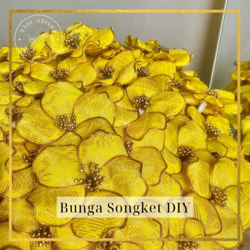 Bunga daripada Kain Songket untuk Diy Bunga Telur / Gubahan (Bunga ...