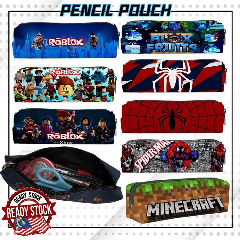 TUBE pencil pouch with zip roblox spiderman kotak pensel | Shopee Malaysia
