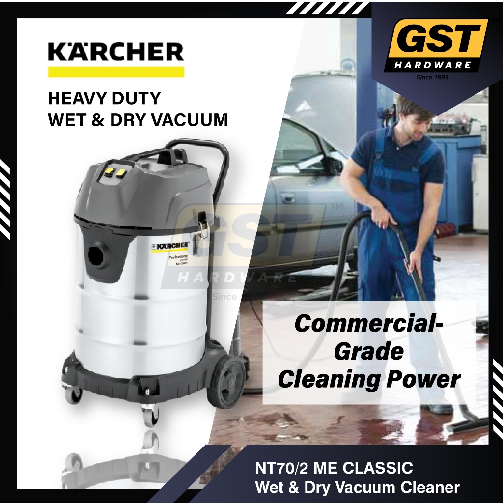 Karcher NT70/2 Vacuum Wet and Dry Heavy Duty Vacuum Cleaner Heavy Duty ...