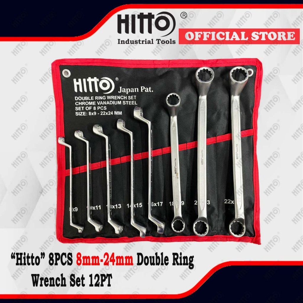 [ HITTO ] Double Ring Spanar Spanner Wrench Set Car Repair Tools ...