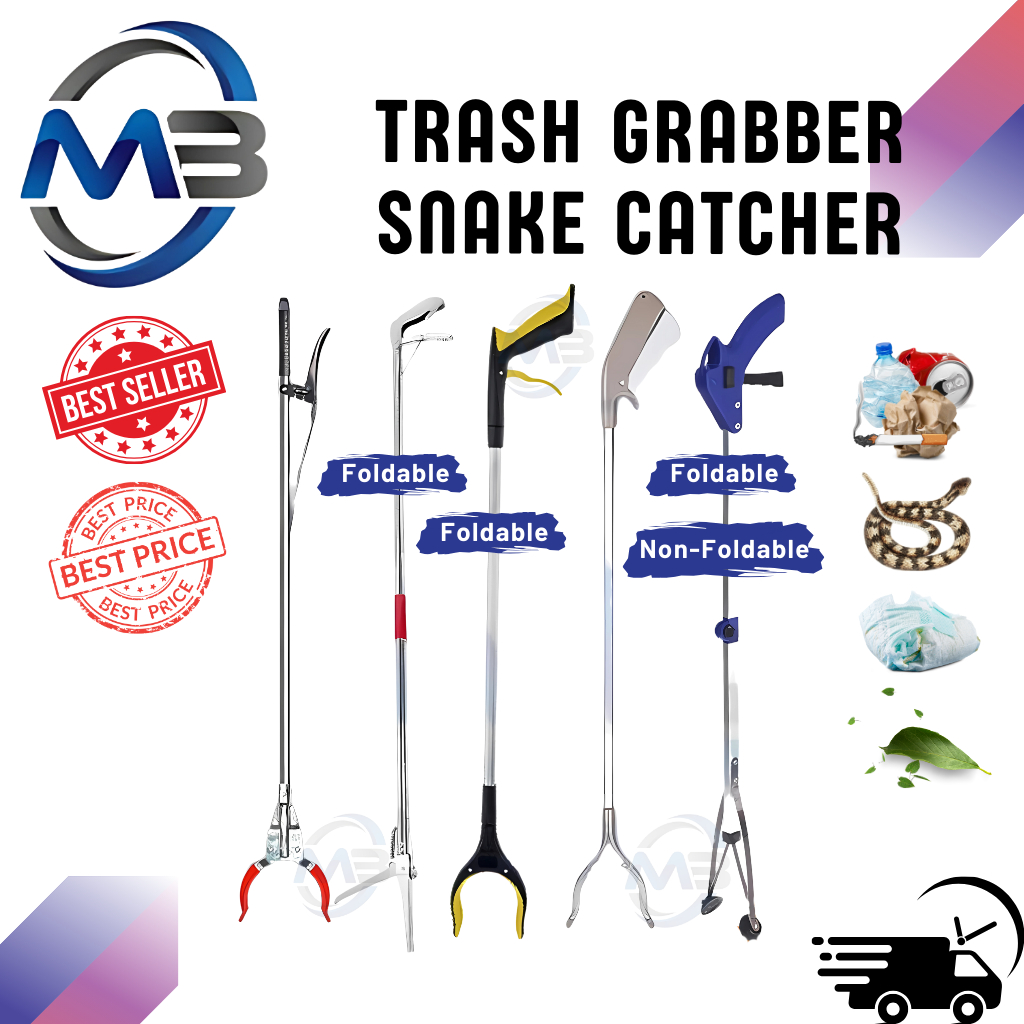 Pick-up Tools Rubbish Picker Trash Picker Multipurpose Foldable Grabber ...