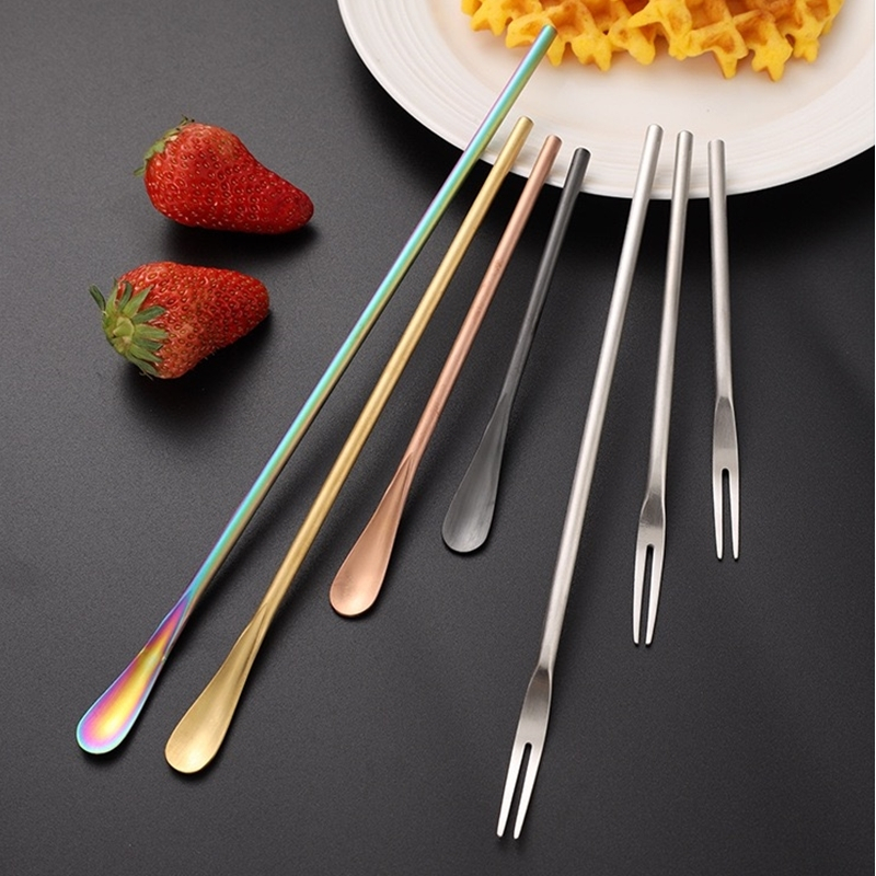 stainless steel stir stick spoon mixing ounce cocktail spoon bartender ...