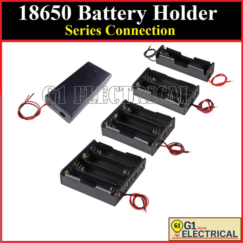 18650 Battery Holder In-Series Connection, Lithium Cell Holder, Case ...
