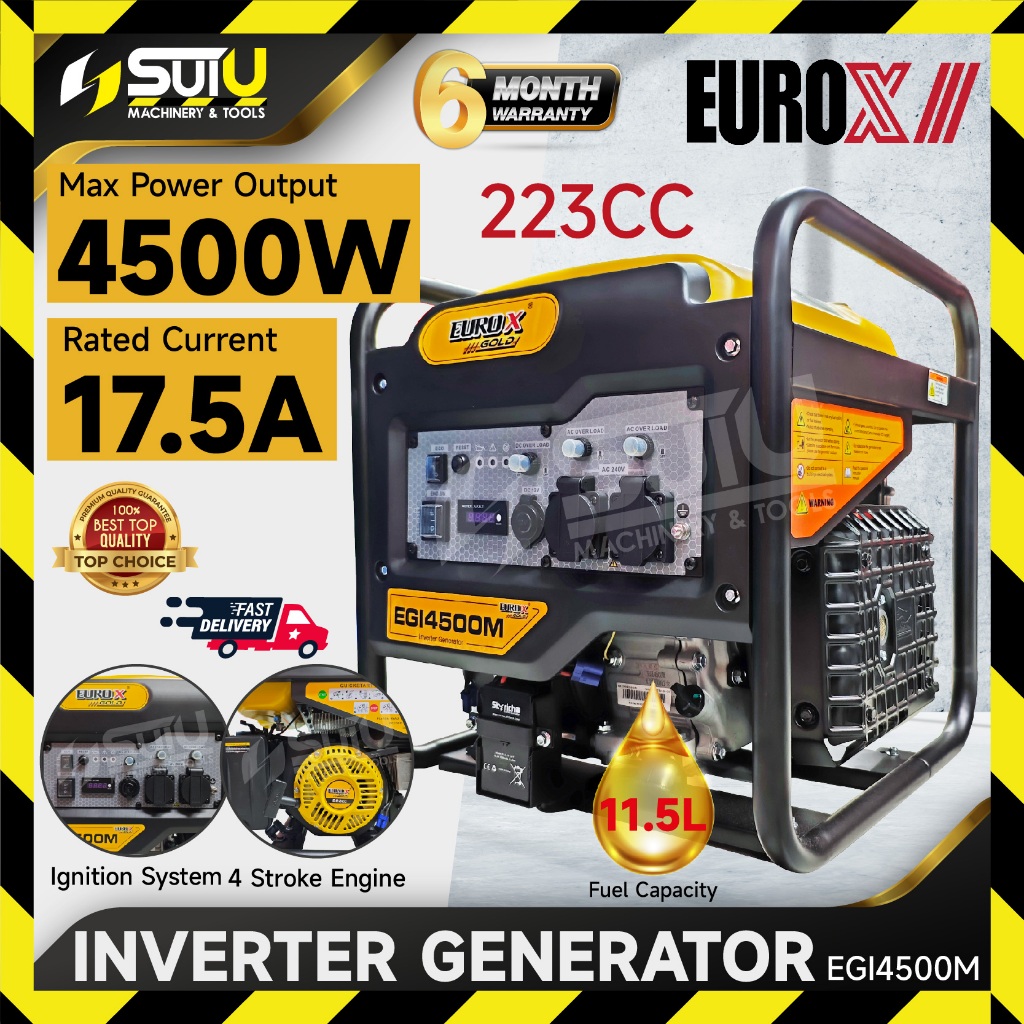 EUROX GOLD EGI4500M 223CC Inverter Generator / Penjana 4500W | Shopee Malaysia