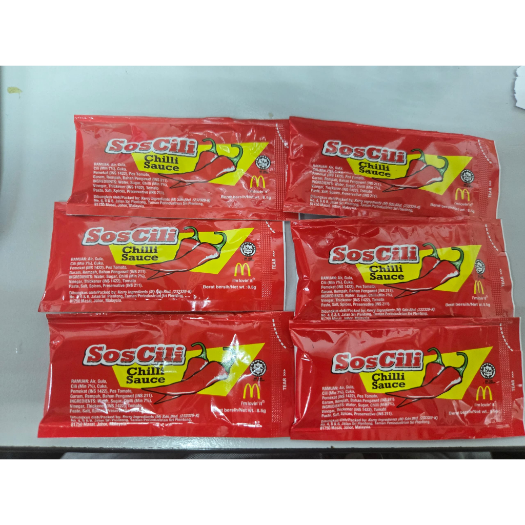 (Clearance Stocks) HALAL Chili Sauce Sachet MCD Kimball Life /Sos Cili ...