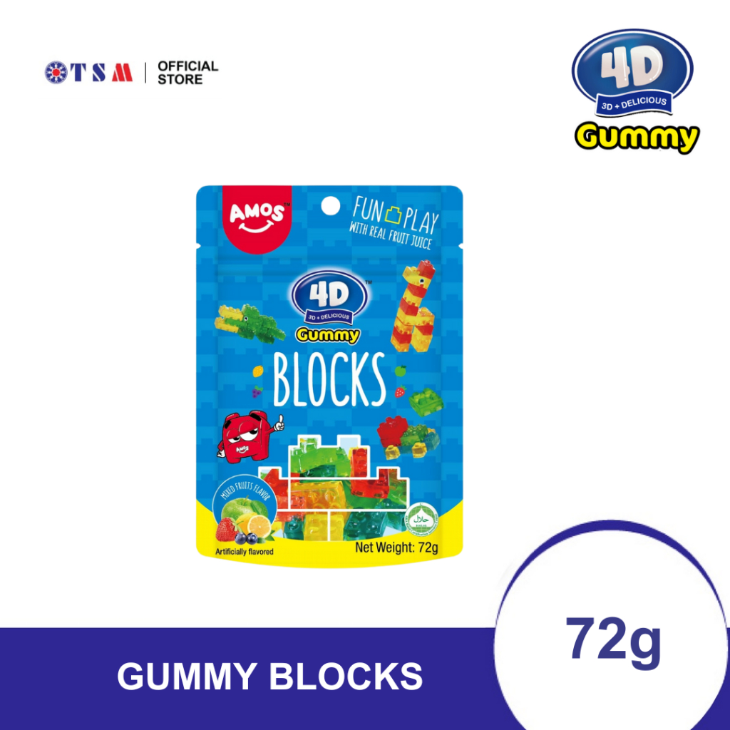 AMOS 4D GUMMY BLOCKS 72G | Shopee Malaysia