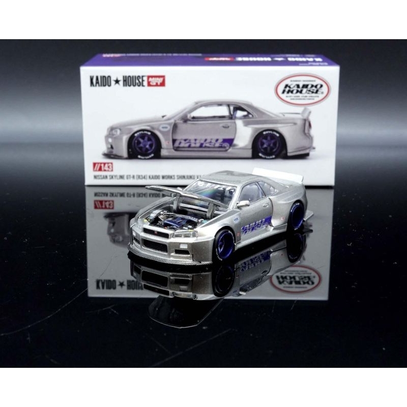 Kaido House X Mini GT 1:64 #KHMG143 Nissan Skyline GT-R R34 Kaido Works ...