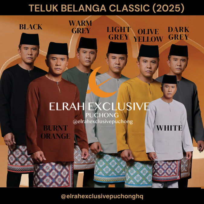 NEW TELUK BELANGA 2025 CLASSIC EDITION (FREE SAMPIN INSTANT) BAJU MELAYU ELRAH EXCLUSIVE (1 ...