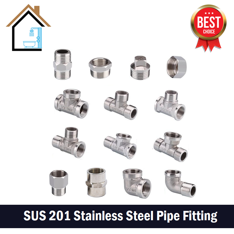 [G Series] DN15/DN20 Stainless Steel Adapters BSPP Male/Female Thread ...