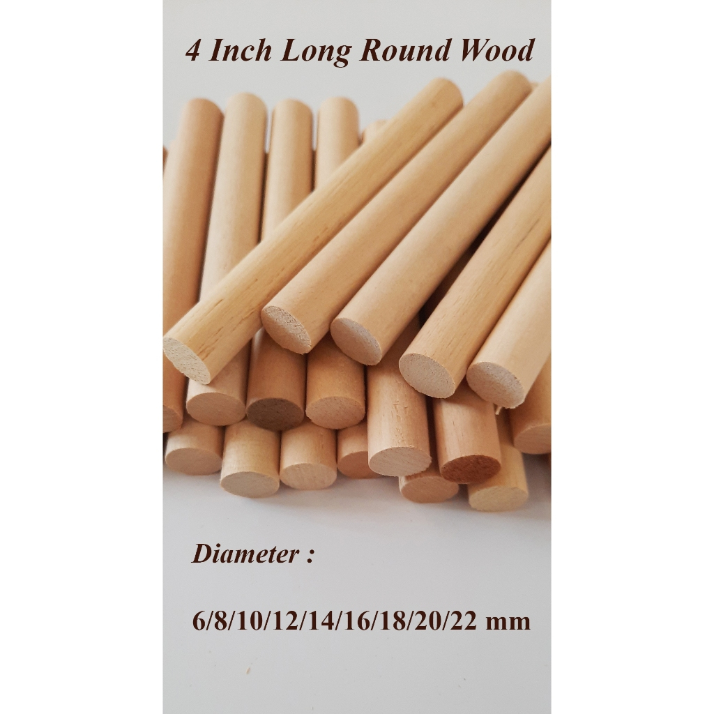 Round Wooden Stick Wood Dowel DIY Arts Craft Stick 2/3/4/5 Inch Long ...